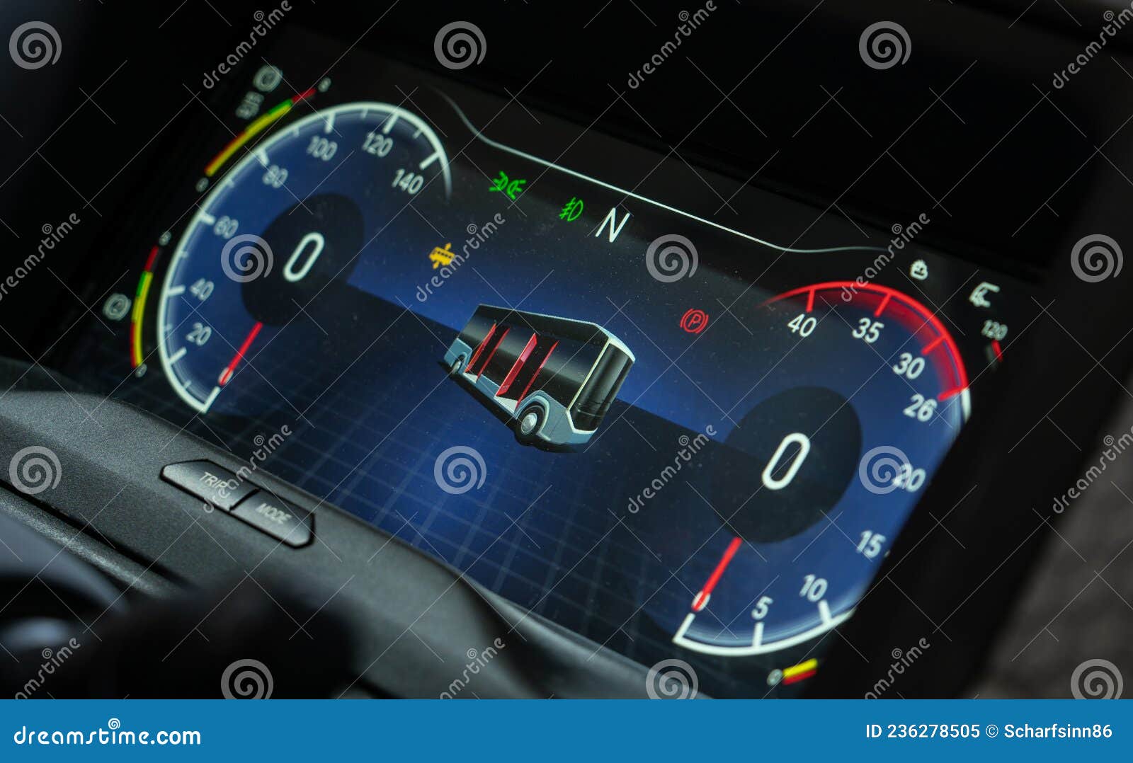 Virtual dashboard bus stock image. Image of digital - 236278505