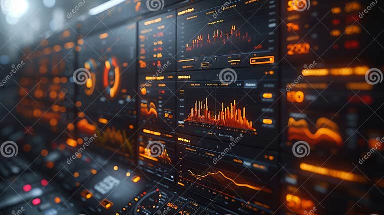 A Virtual Dashboard with Multiple Tabs and Graphs Displaying Realtime ...