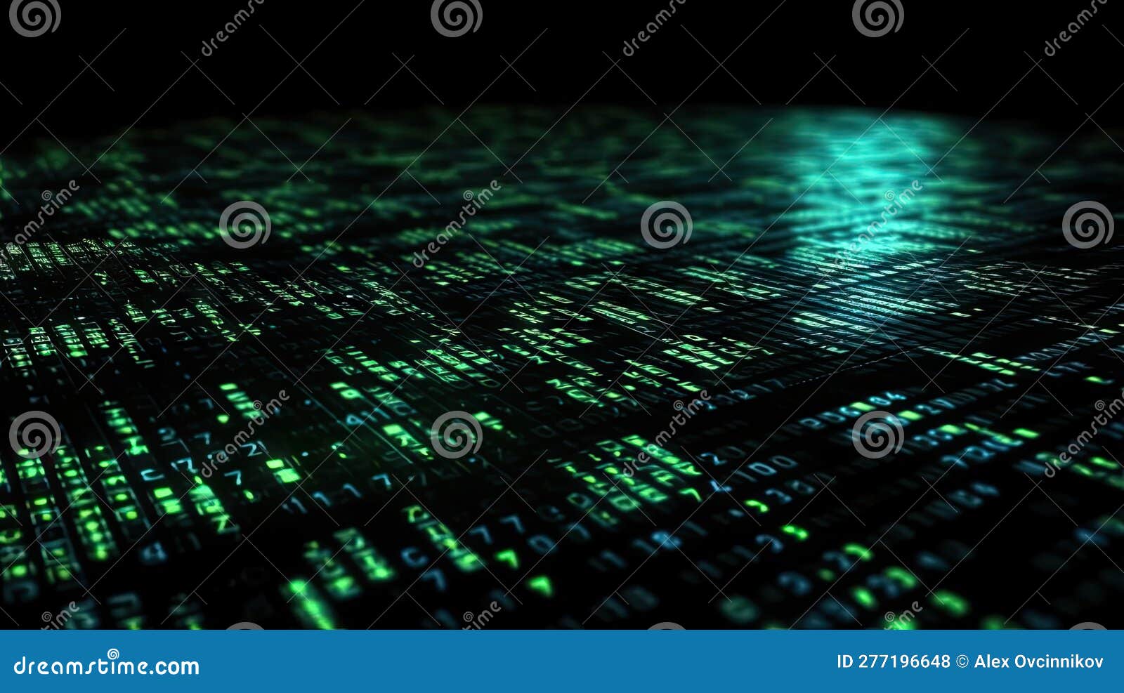 Virtual Data Matrix Background with Vector Digits for Digital Marketing ...