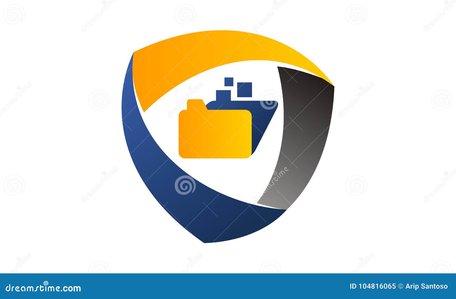 Virtual Data Protection stock vector. Illustration of flat - 104816065
