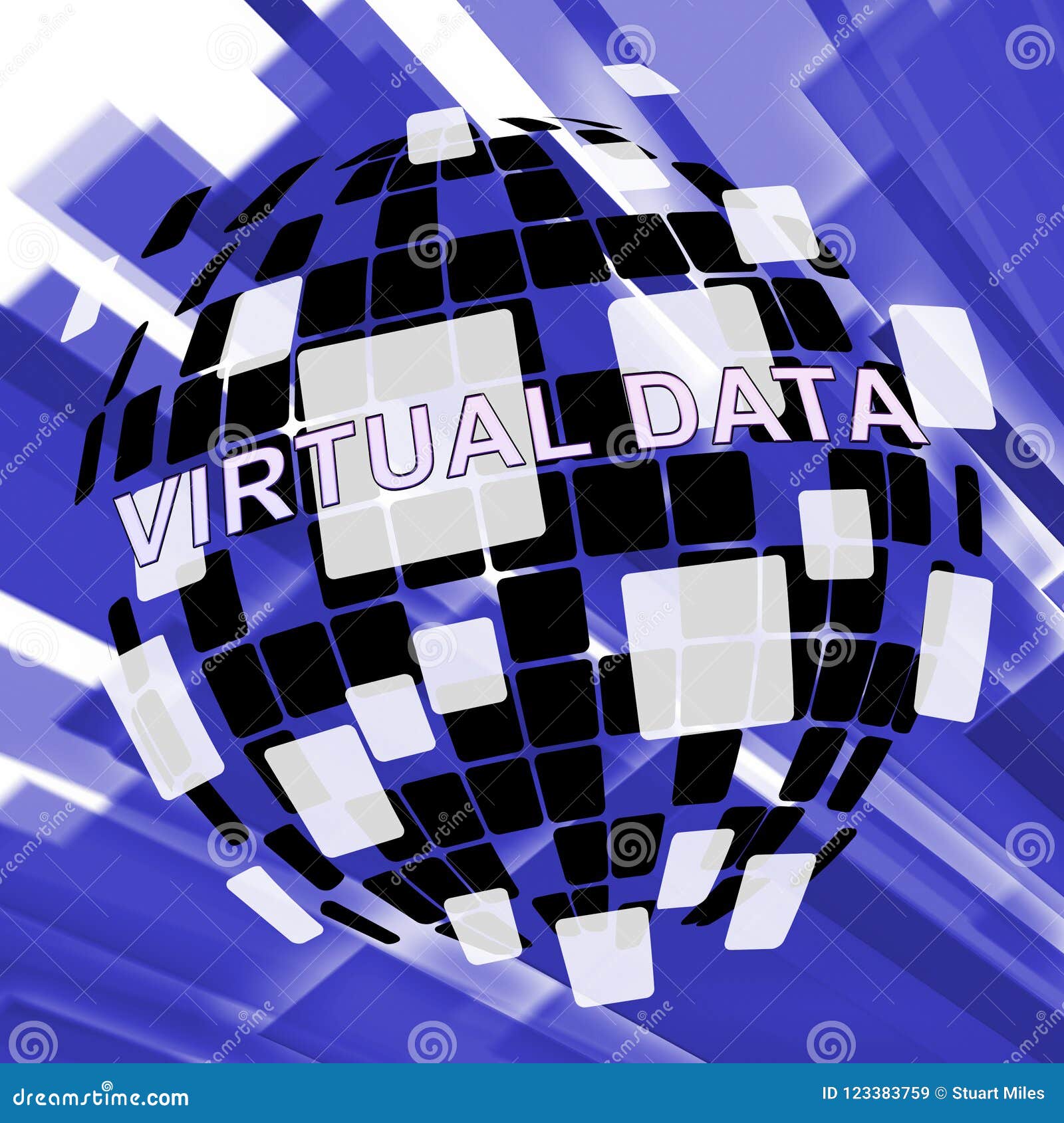 Virtual Data Room Bigdata Computing 3d Illustration Stock Illustration ...