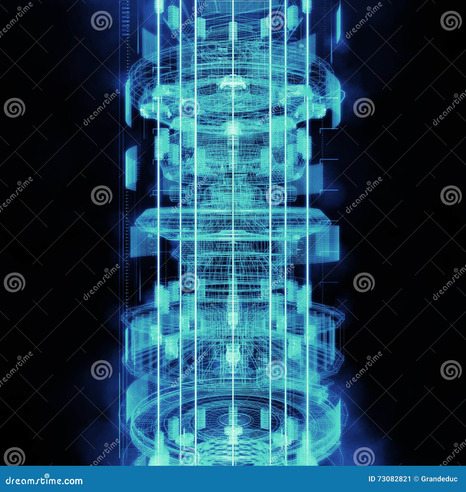 Virtual data stack stock illustration. Illustration of game - 73082821