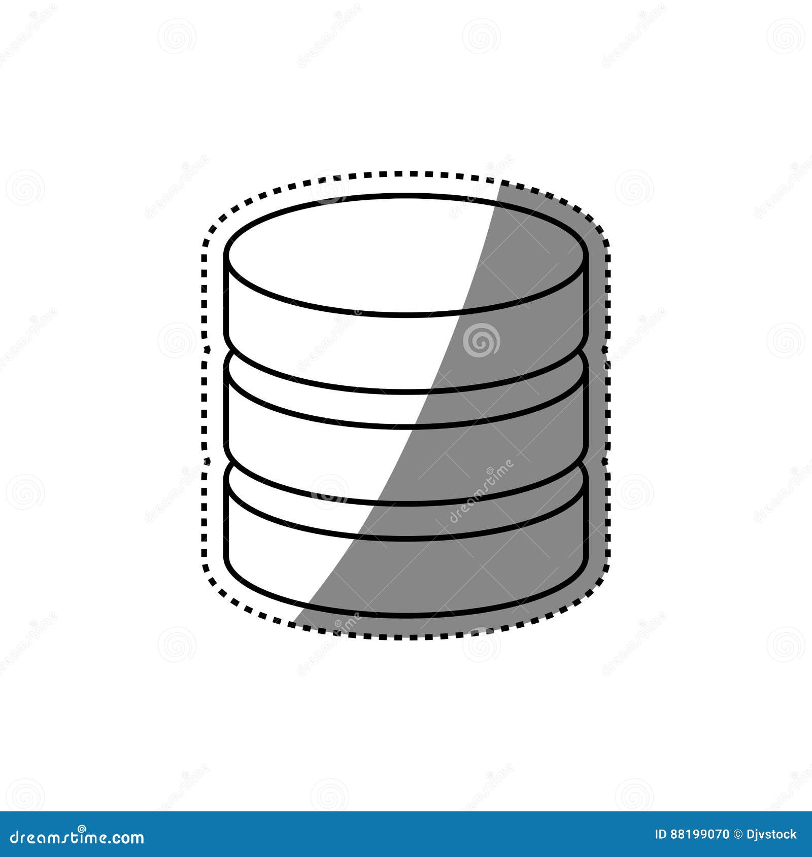 Virtual database storage stock illustration. Illustration of connection ...