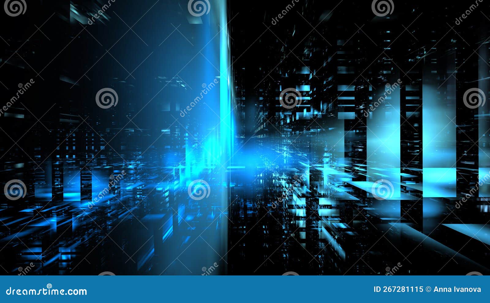 Virtual Digital Space, Data Center. Information Transfer, Digital ...