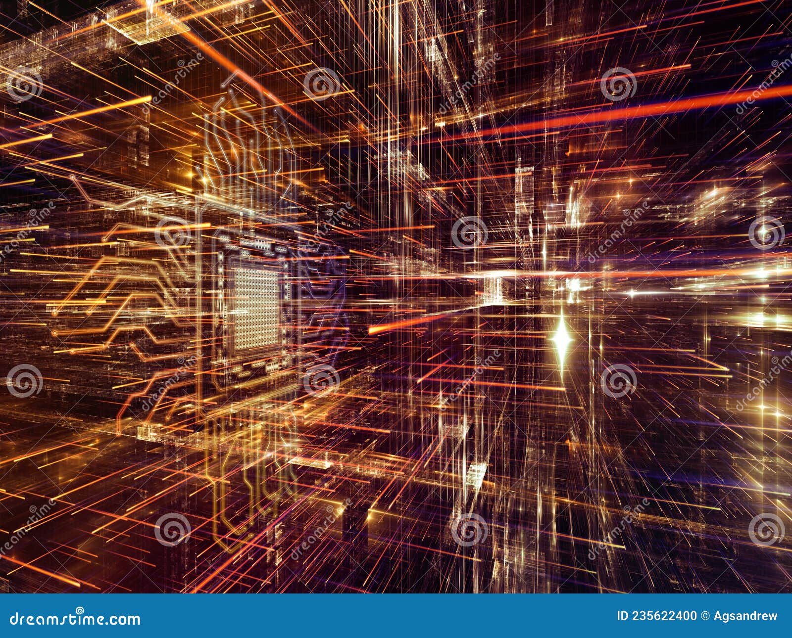 Virtual Digital World stock illustration. Illustration of special ...