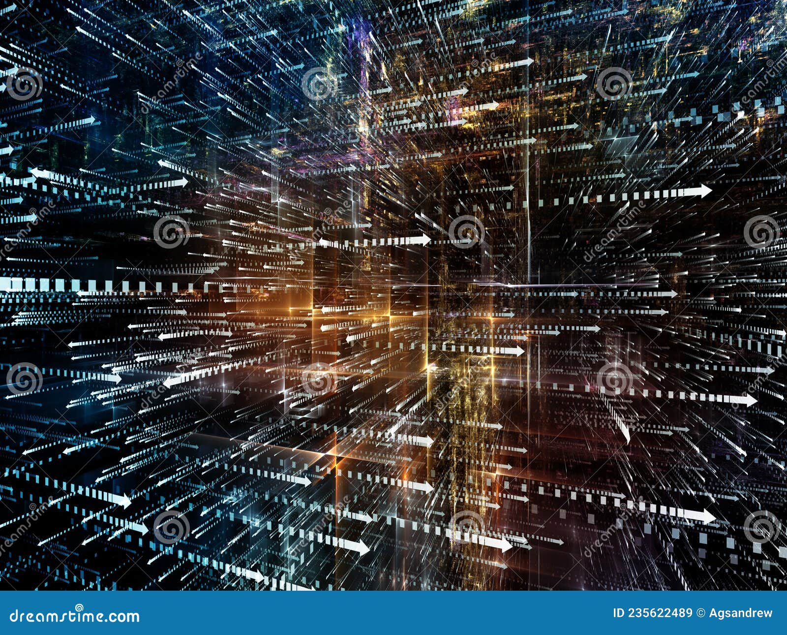 Virtual Digital World stock illustration. Illustration of ...