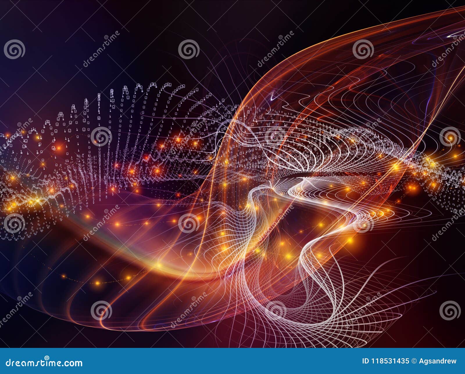 Virtual Digital World stock illustration. Illustration of backdrop ...