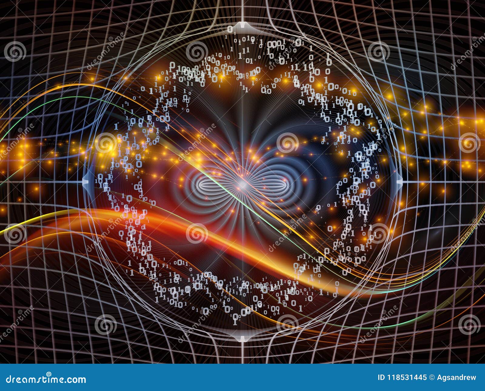 Virtual Digital World stock illustration. Illustration of graph - 118531445