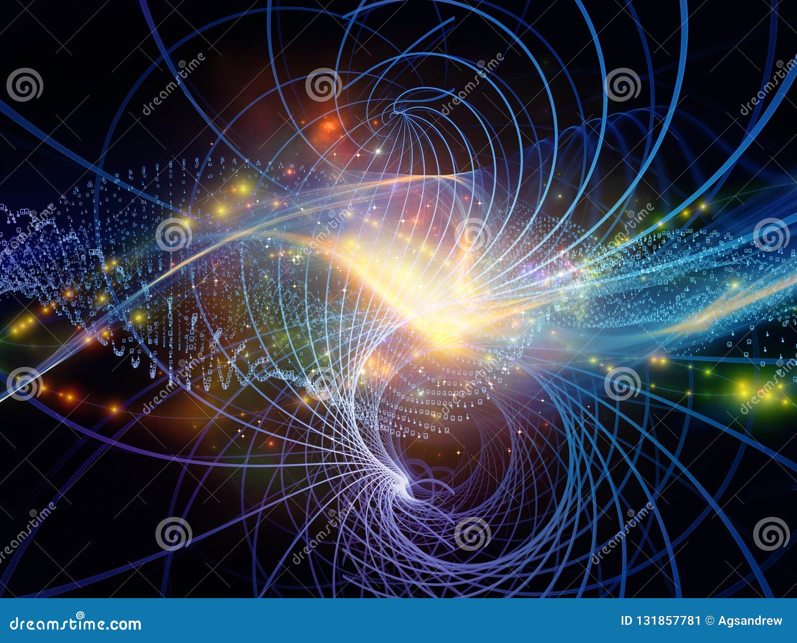 Virtual Digital World stock illustration. Illustration of element ...