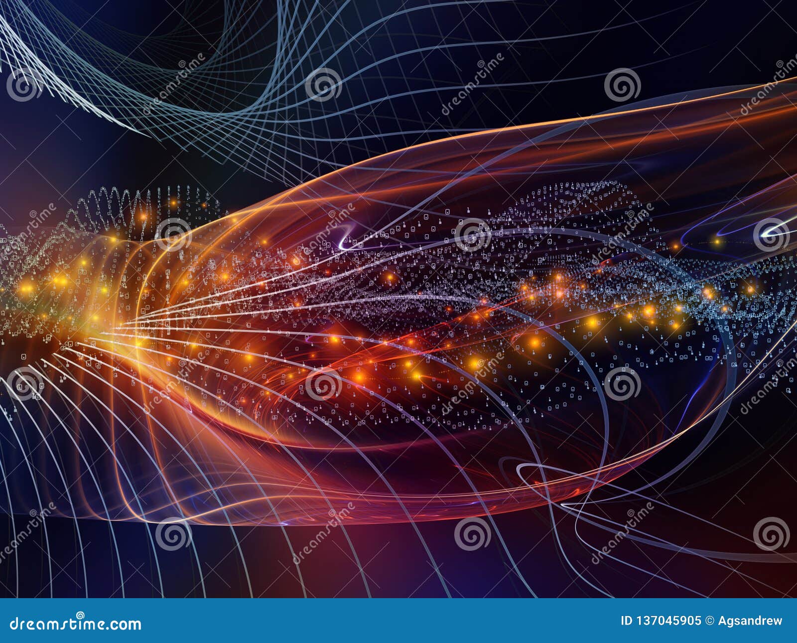 Virtual Digital World stock illustration. Illustration of glare - 137045905