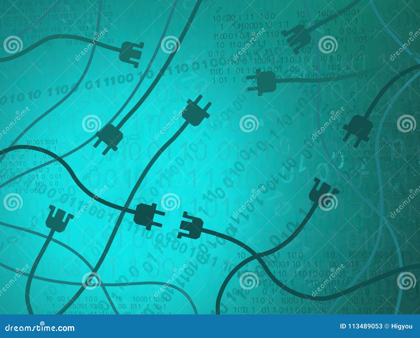 Virtual Disconnect Cables stock illustration. Illustration of cable ...