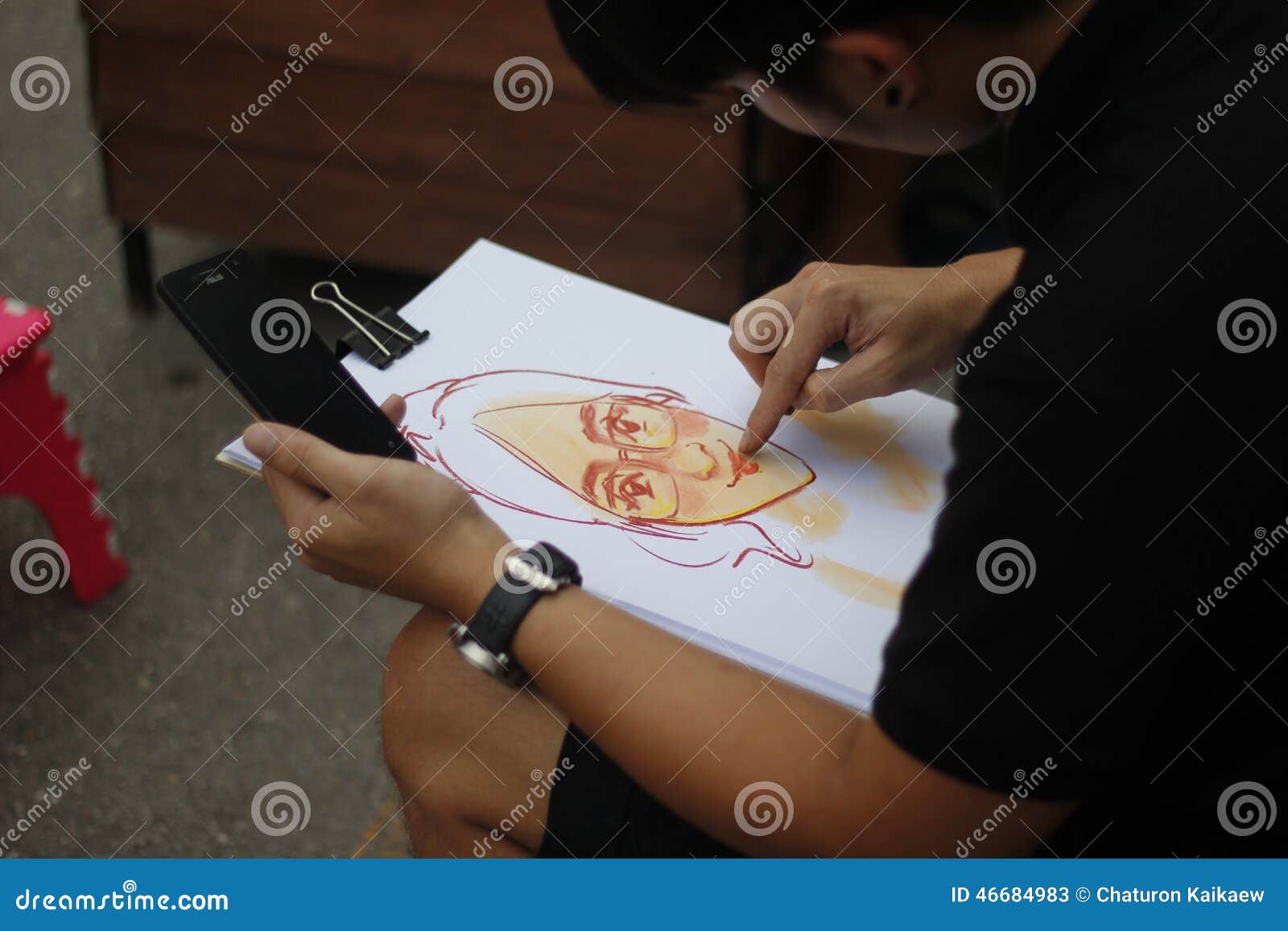 A virtual drawing editorial stock photo. Image of paint - 46684983