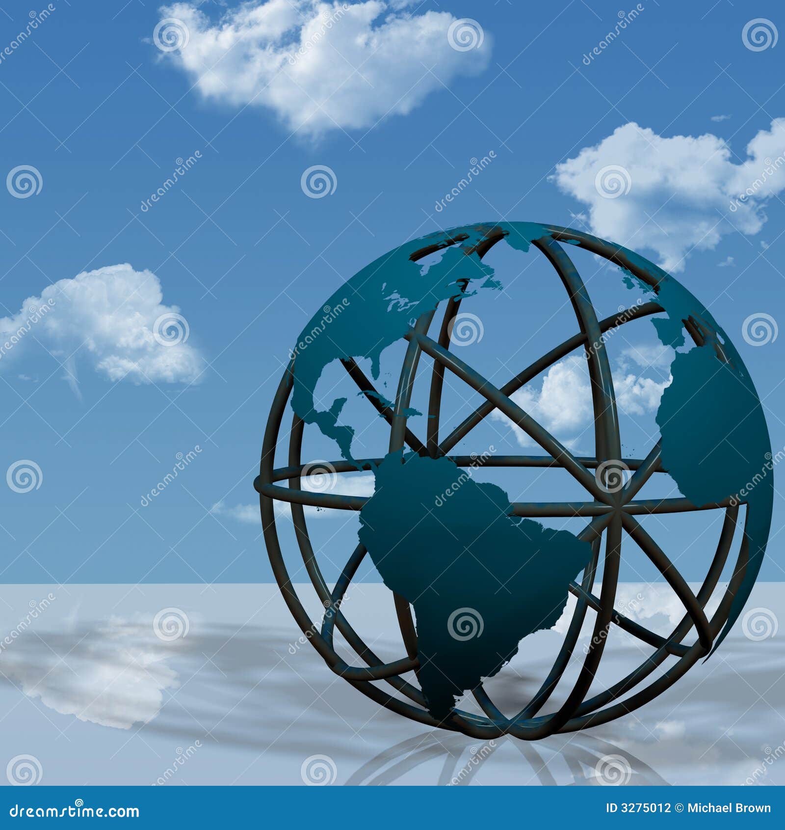 Virtual Earth Globe Sculpture Stock Photography | CartoonDealer.com ...