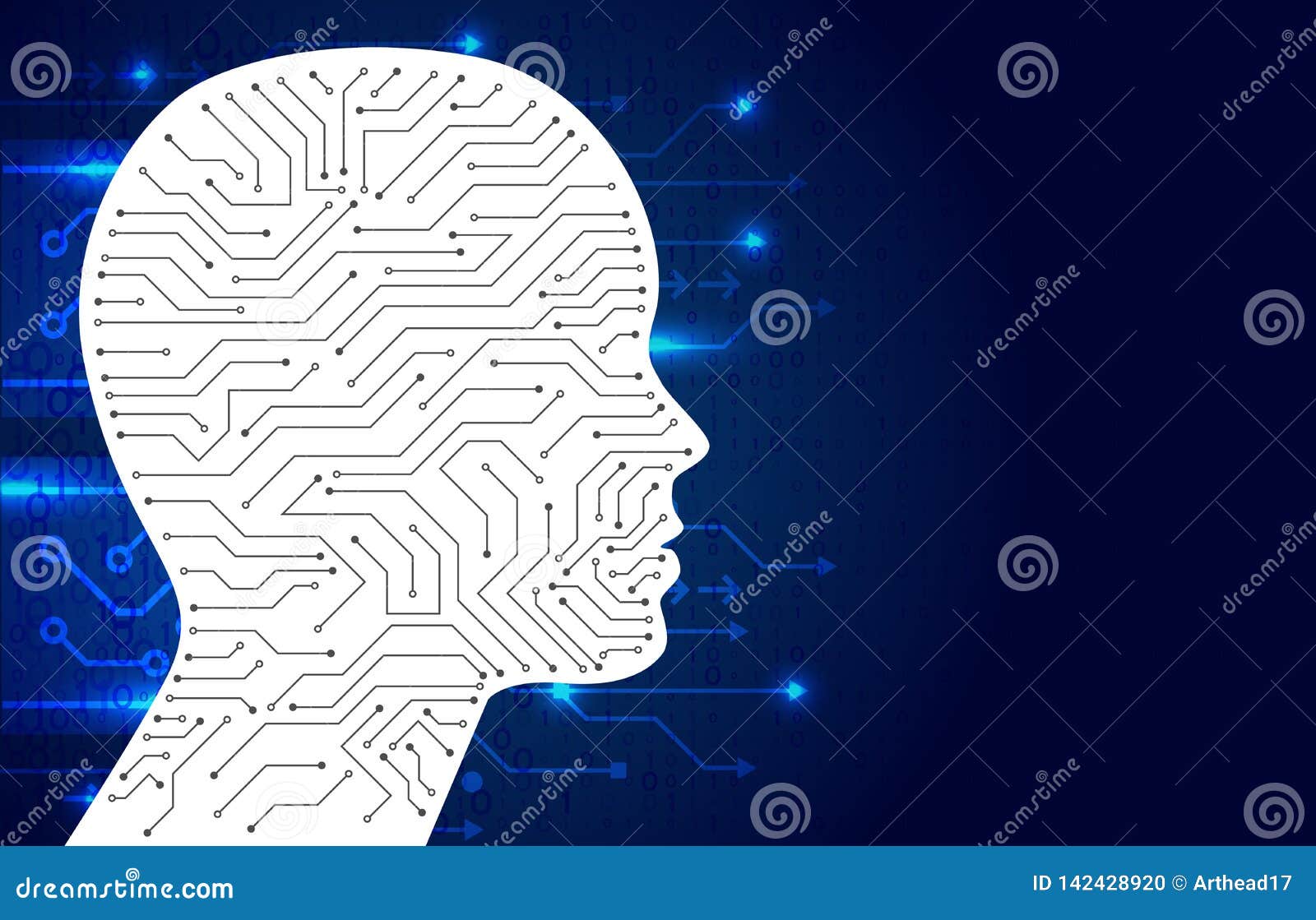 Virtual Engineering Concept. Artificial Intelligence Stock Vector ...