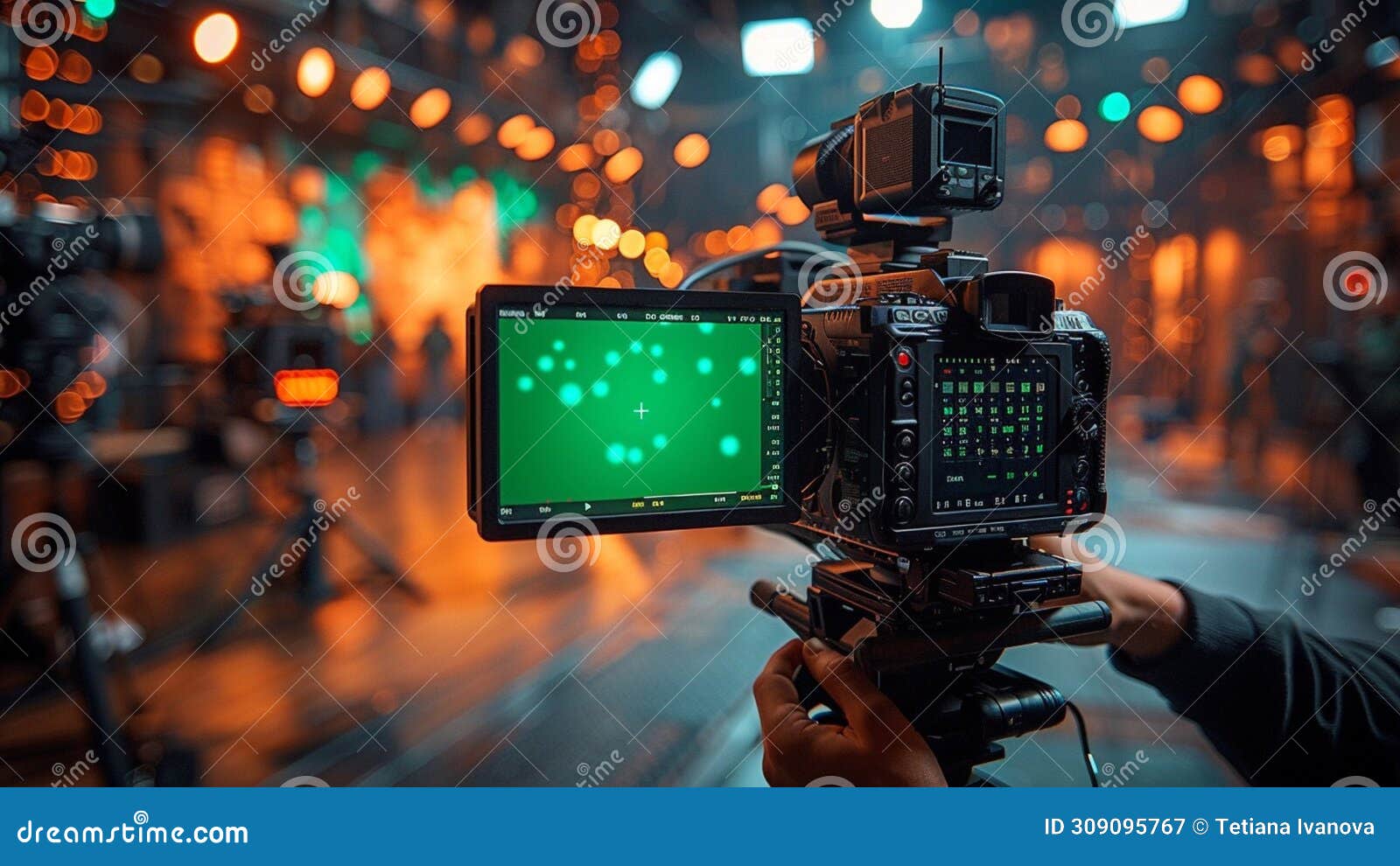Virtual Environment with Green Screen Functionality. Stock Illustration ...