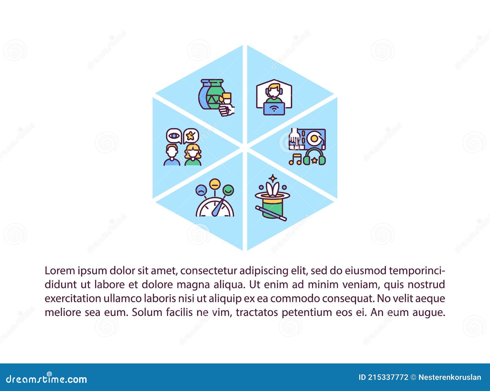 Virtual Event Types Concept Line Icons with Text Stock Vector ...