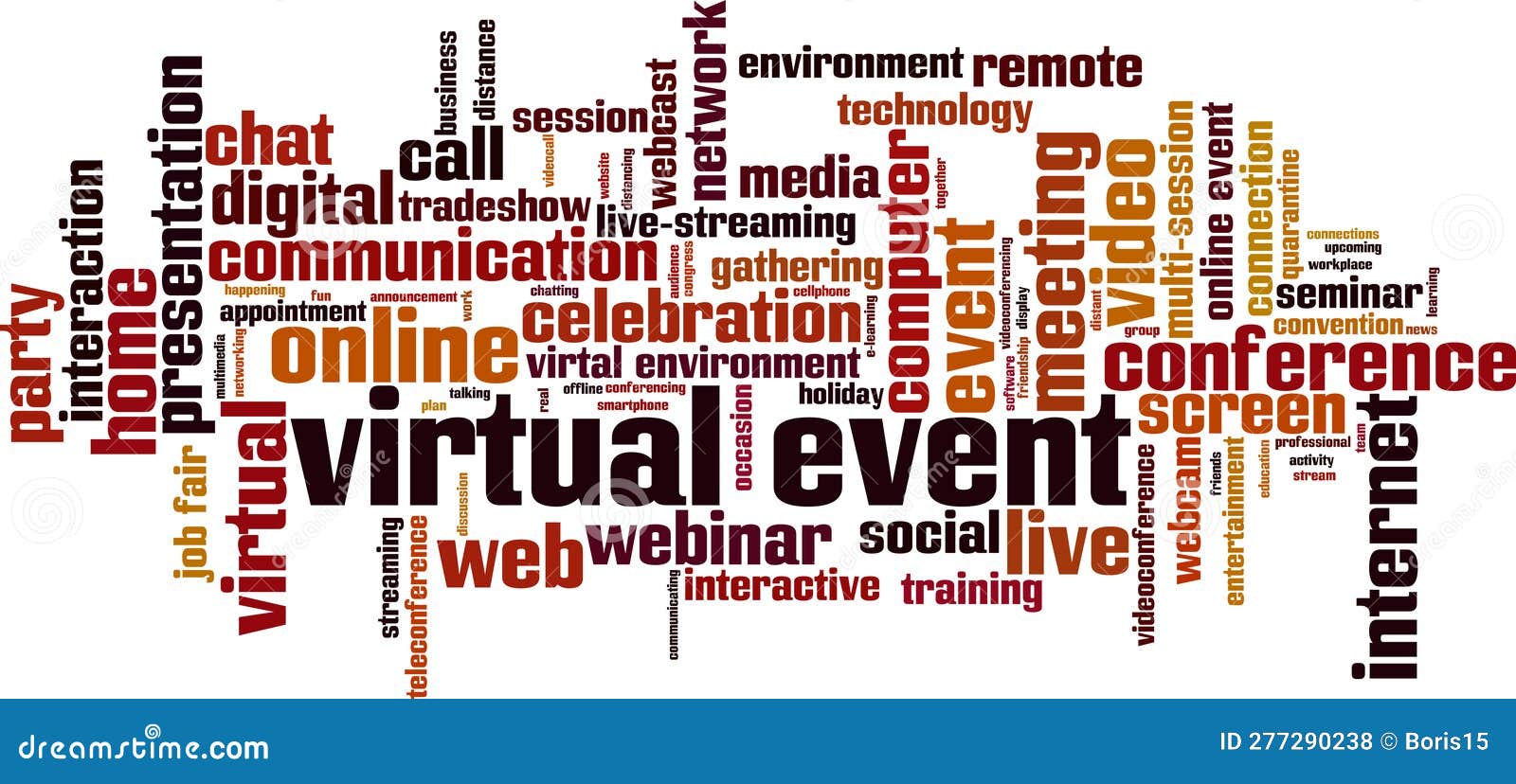 Virtual Event Ideas Word Concepts Banner Cartoon Vector | CartoonDealer ...
