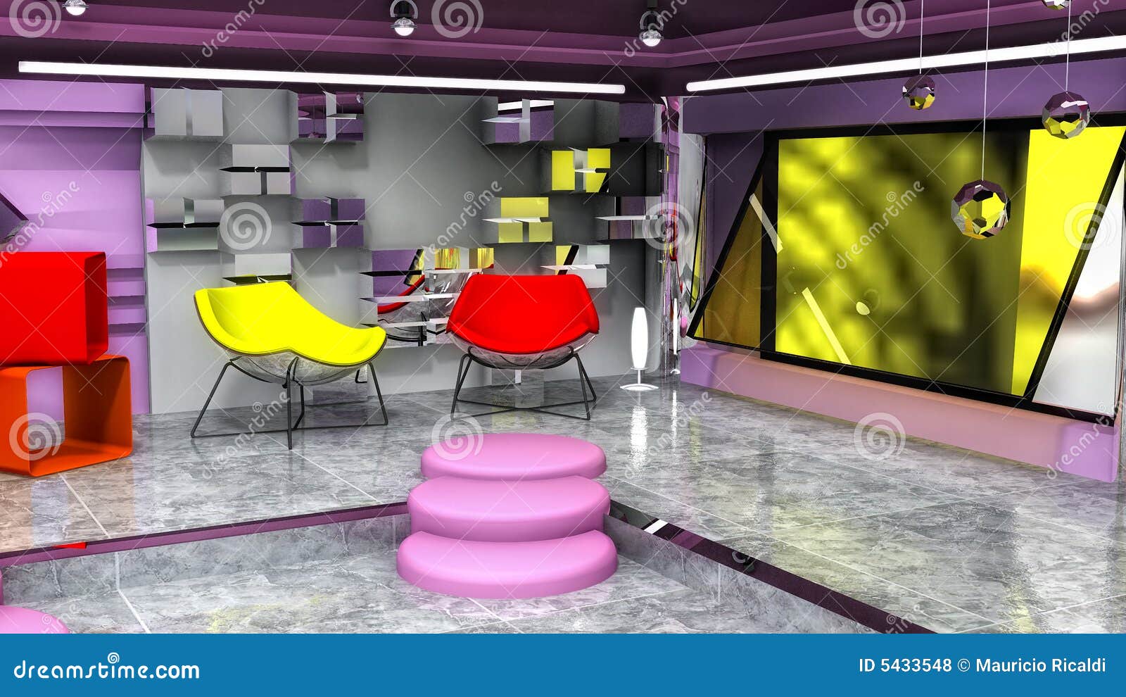 Virtual Fashion Set -Interview Stock Illustration - Illustration of ...