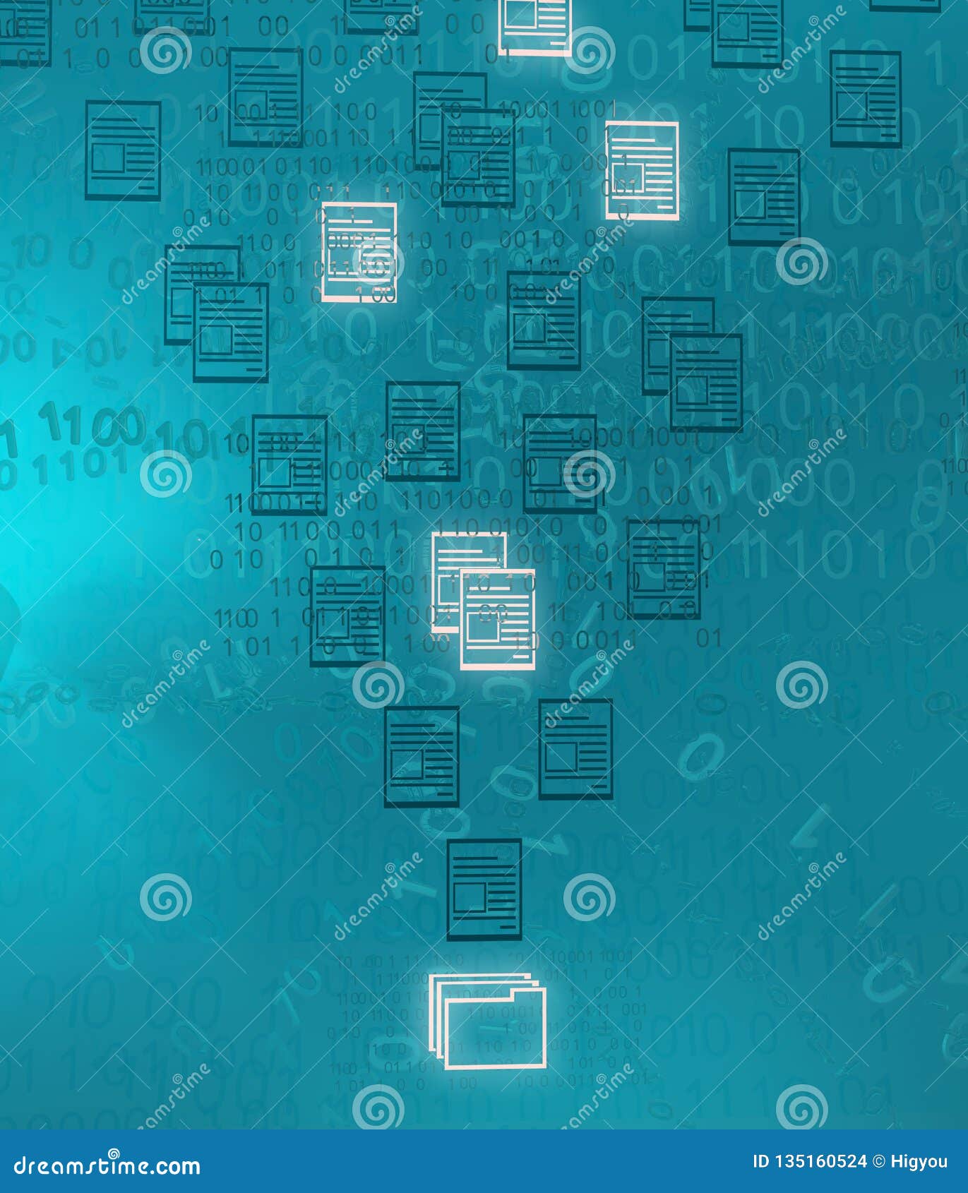 Virtual File Folder stock illustration. Illustration of virtual - 135160524