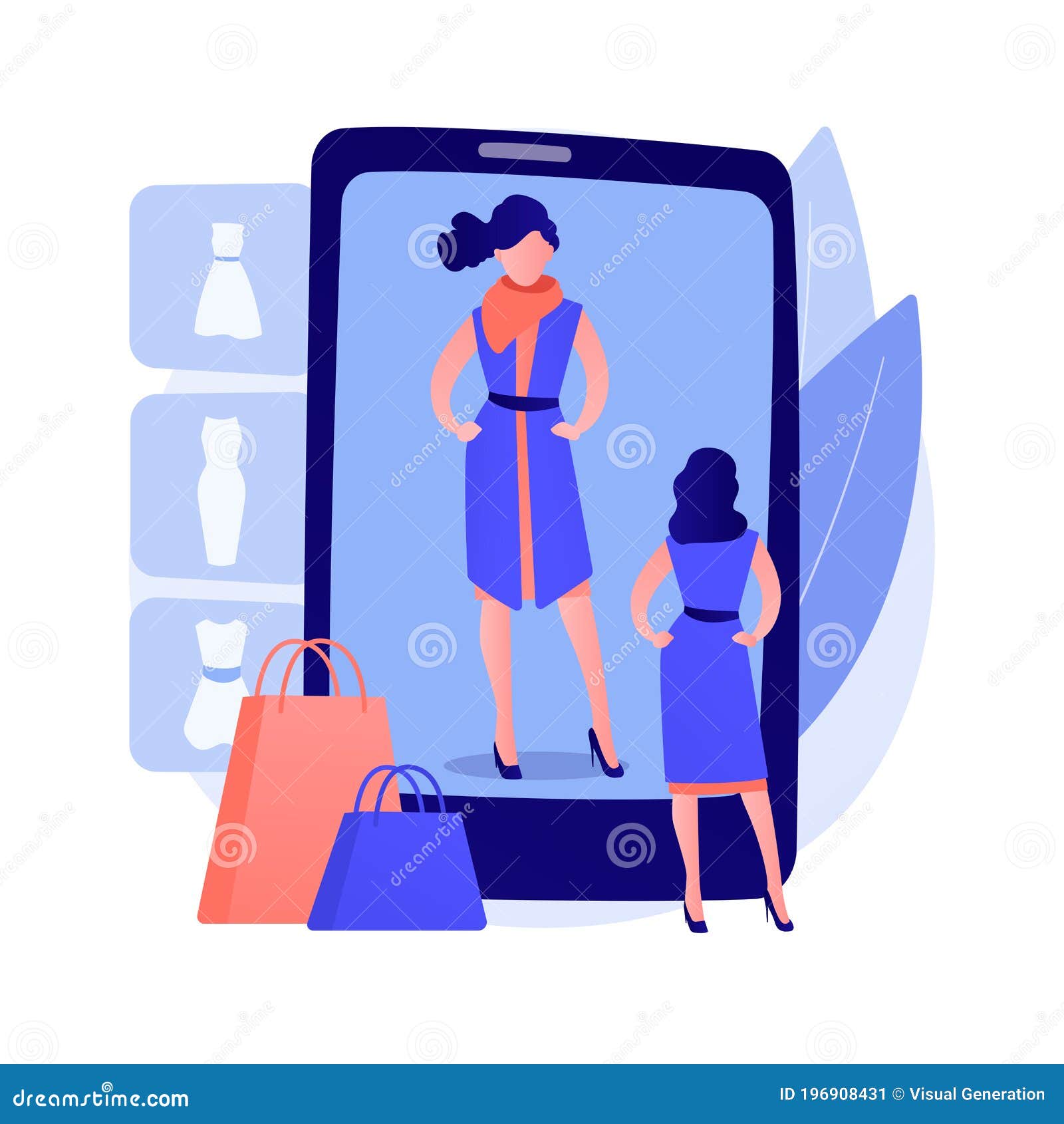 Virtual Fitting Room Abstract Concept Vector Illustration. Stock Vector ...