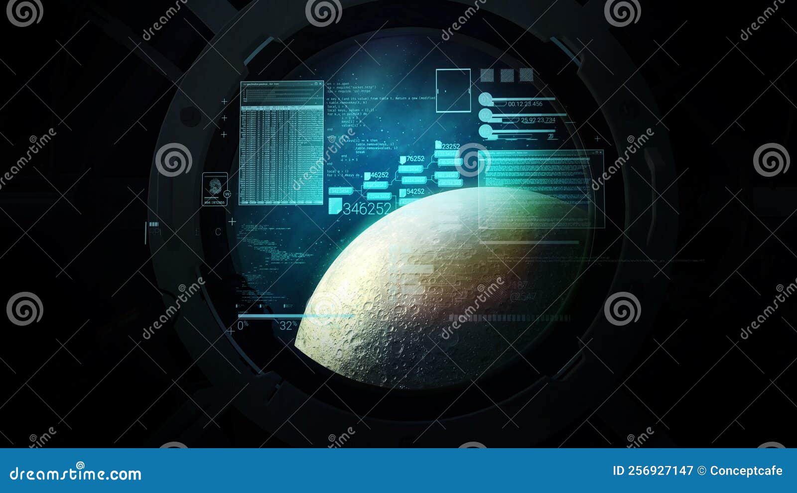 Virtual Flight Calculations on the Background of the Moon in the ...