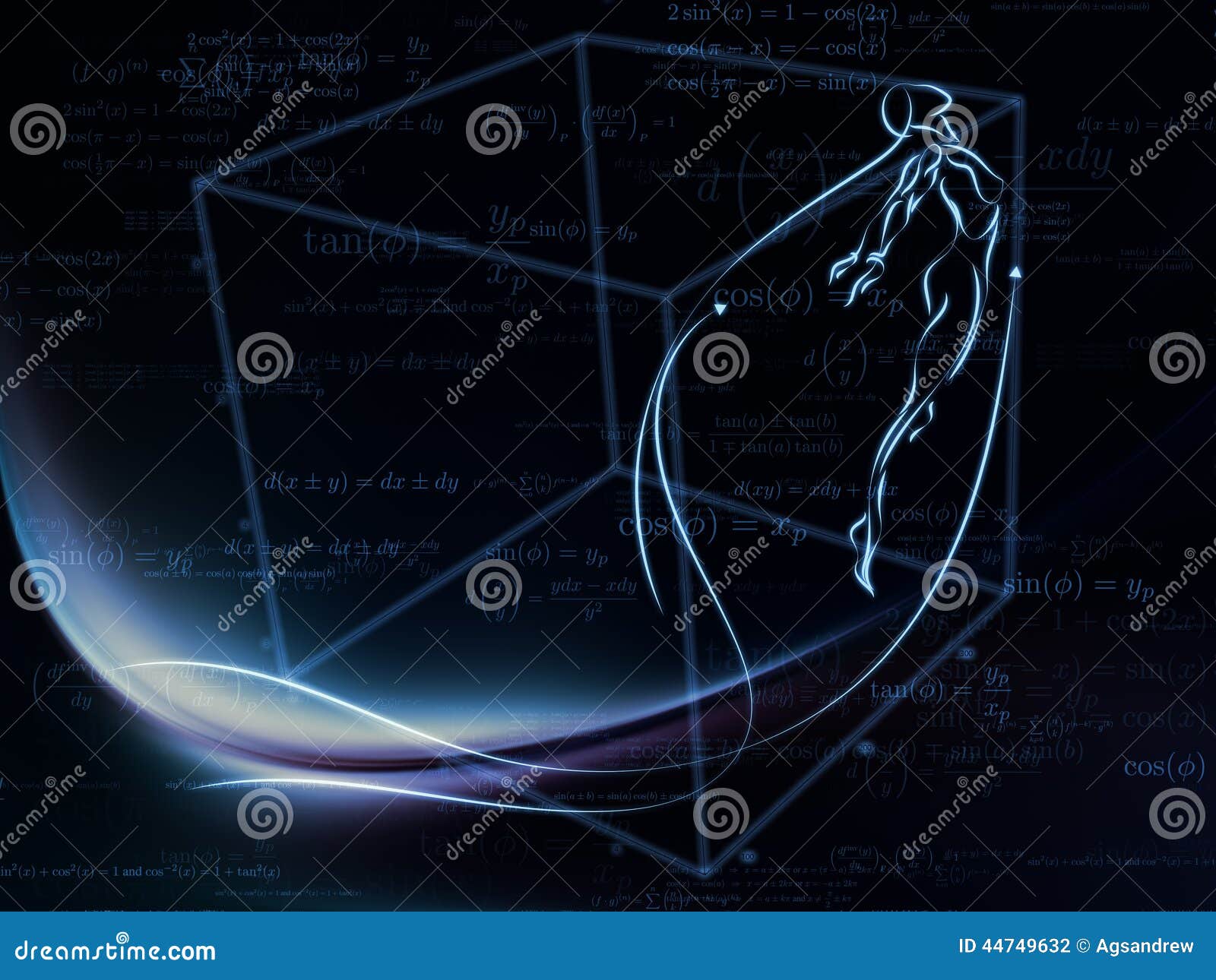 Virtual Geometry stock illustration. Illustration of imagination - 44749632