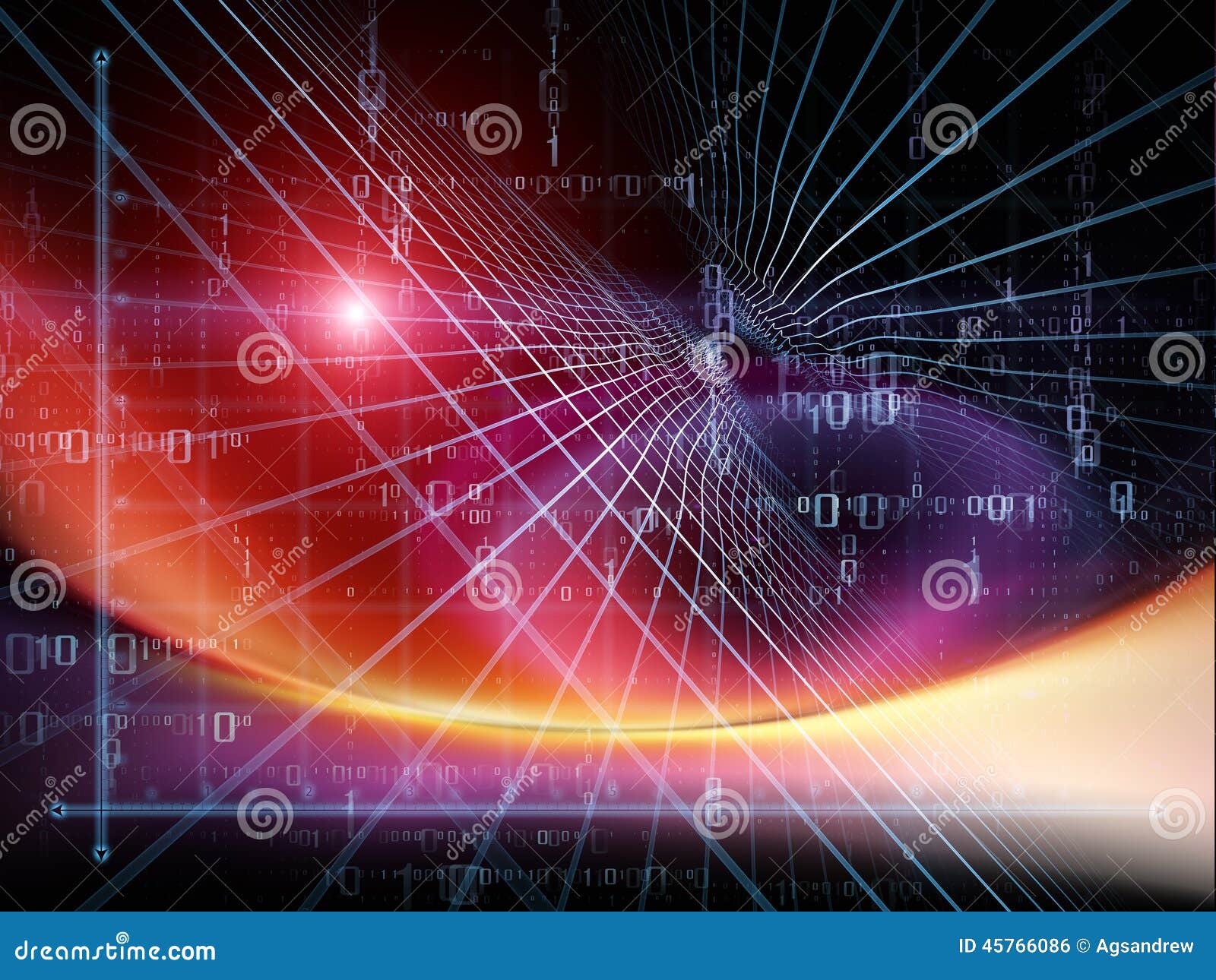 Virtual Geometry stock photo. Image of design, line, information - 45766086