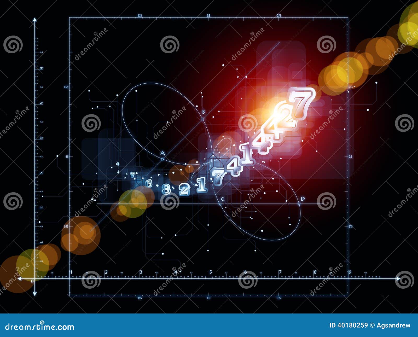 Virtual Geometry stock illustration. Illustration of code - 40180259