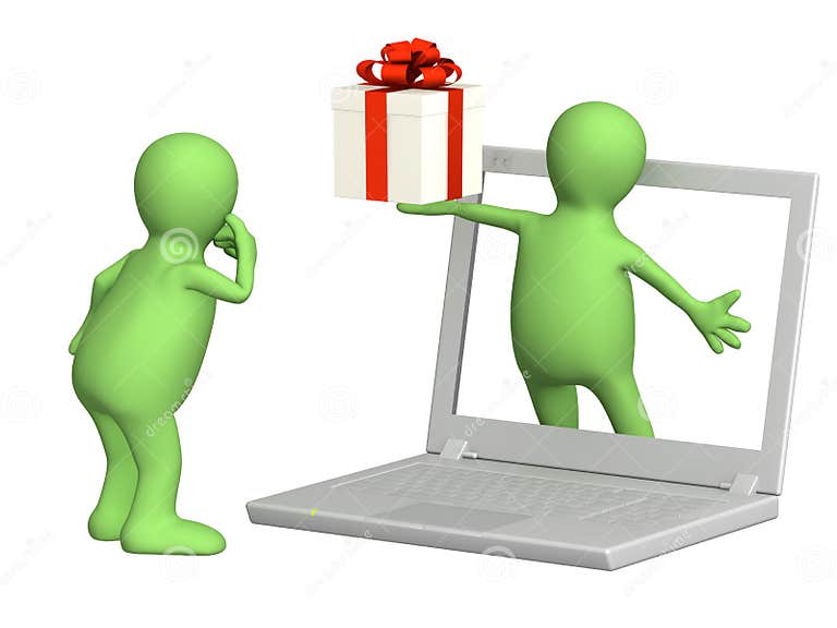 Virtual gift stock illustration. Illustration of presentation - 14348115