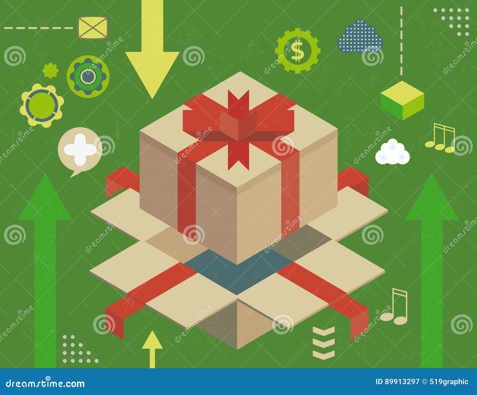 Virtual gift concept stock vector. Illustration of infographic - 89913297