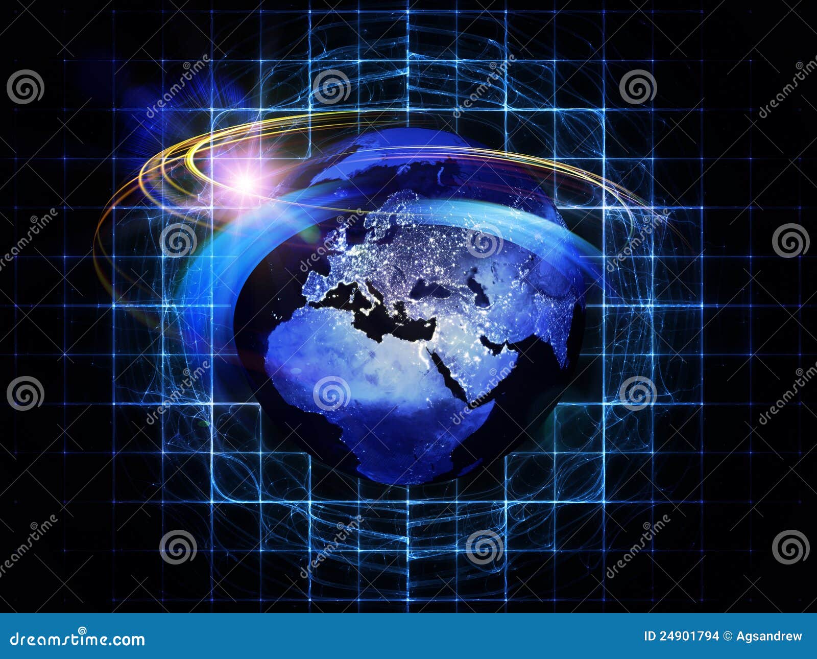 Virtual Global Trails stock illustration. Illustration of design - 24901794