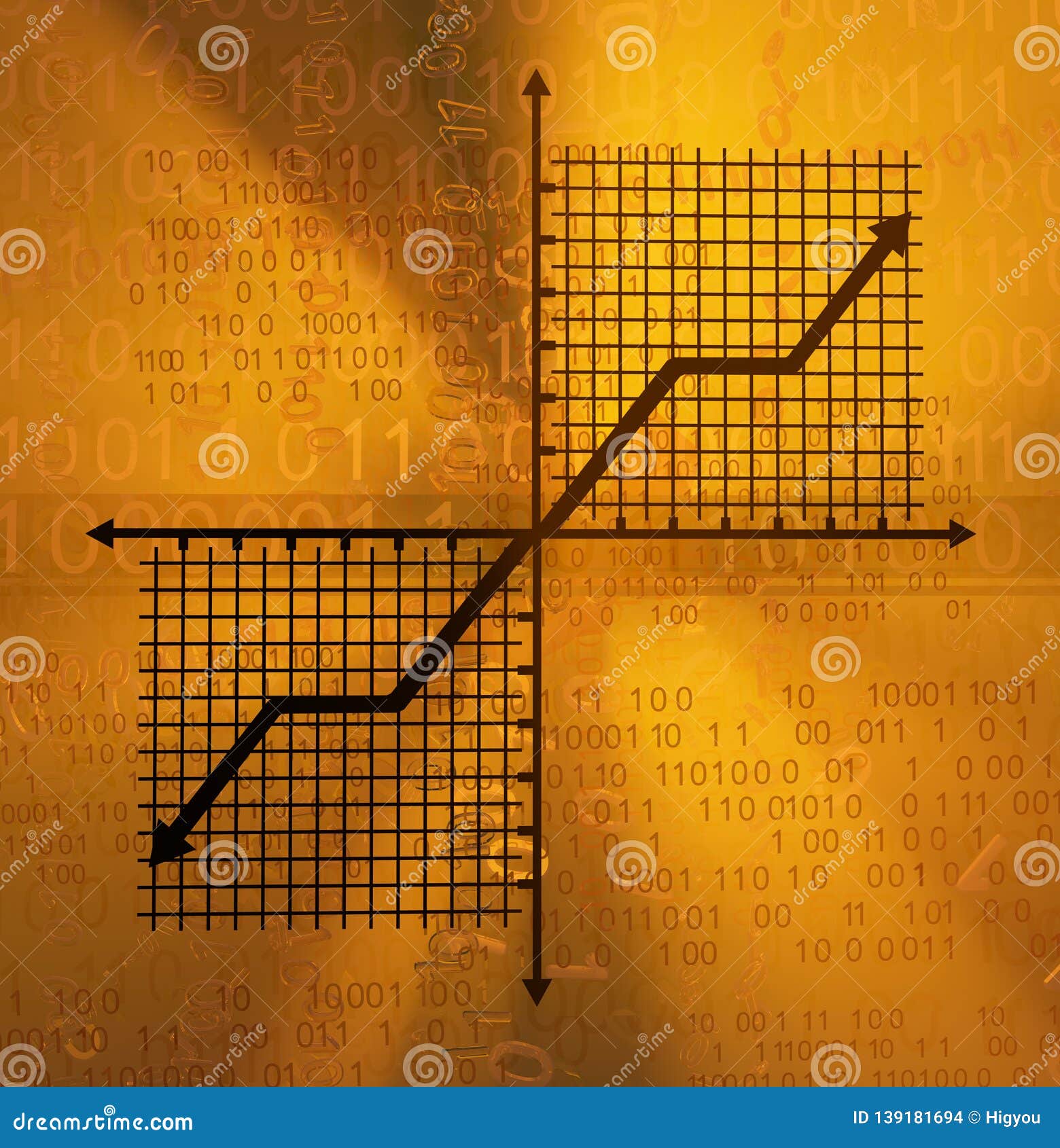 Virtual Graph Chart Cross stock illustration. Illustration of ...