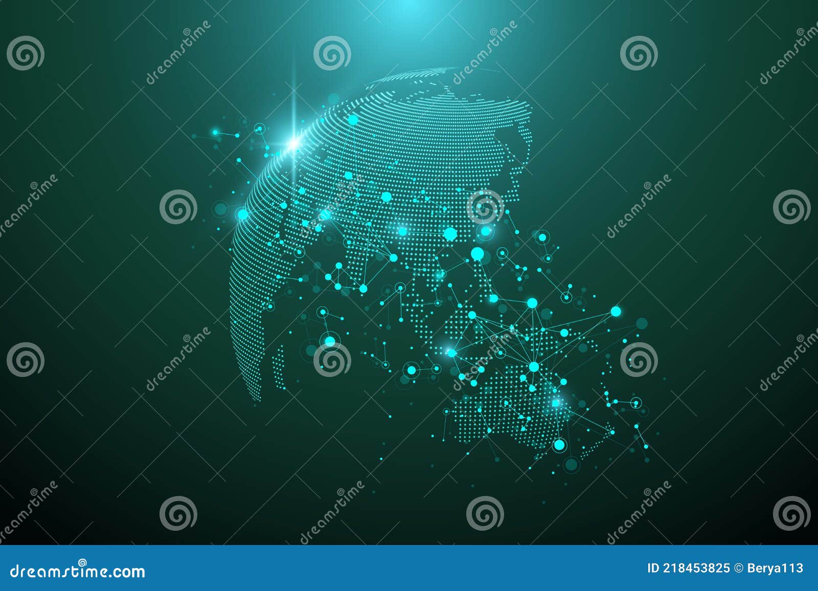 Virtual Graphic Background Communication with World Globe. a Sense of ...
