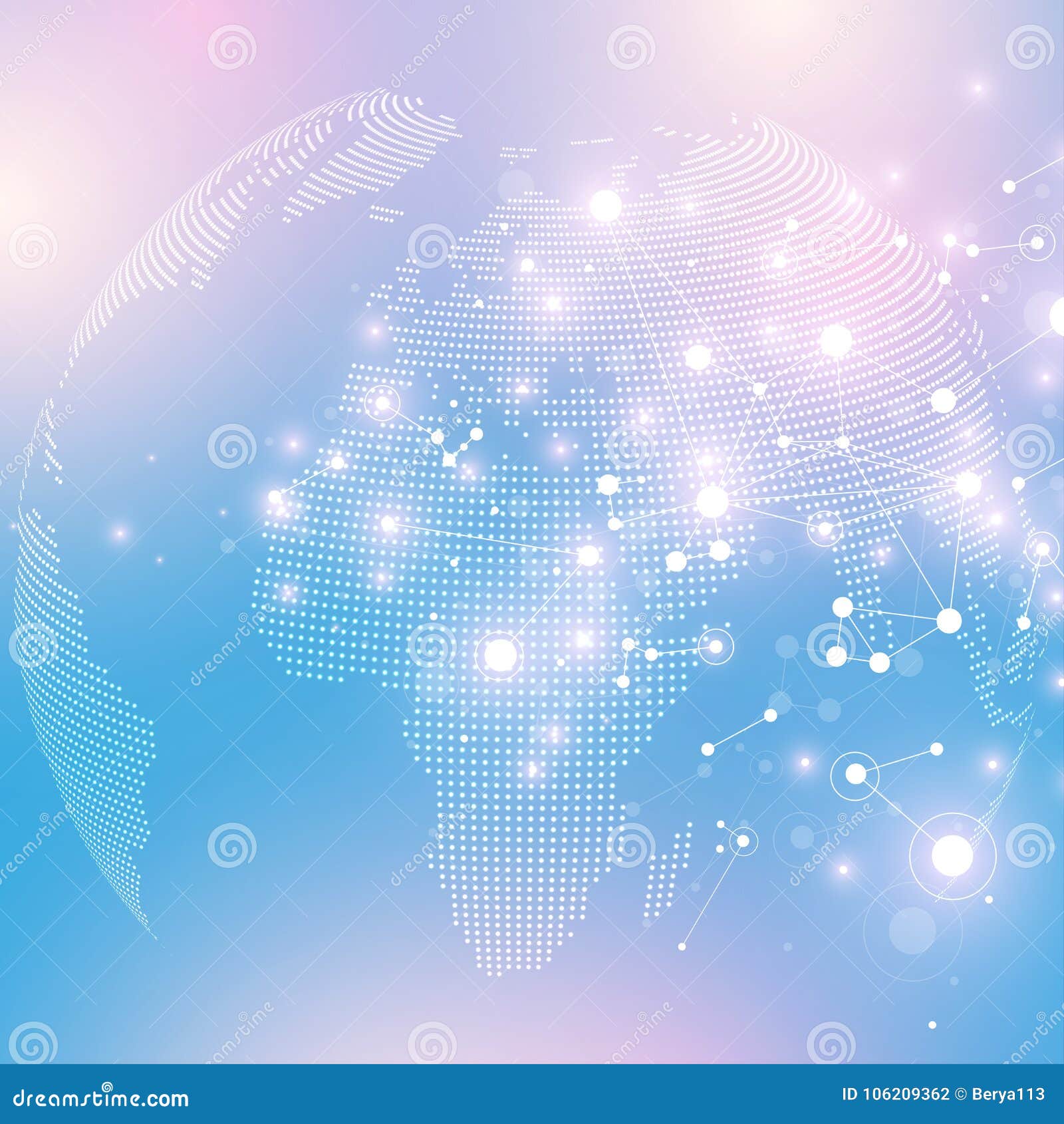 Virtual Graphic Background Communication with World Globe. a Sense of ...