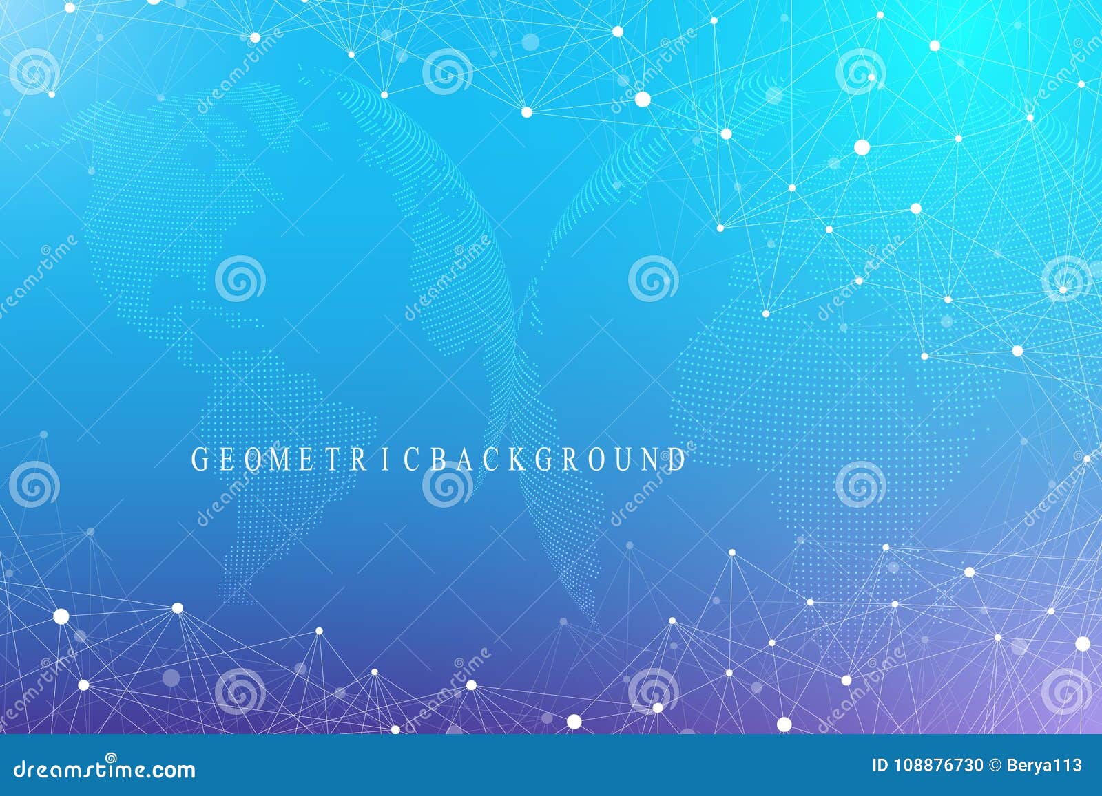 Virtual Graphic Background with World Globes. Global Network Connection ...