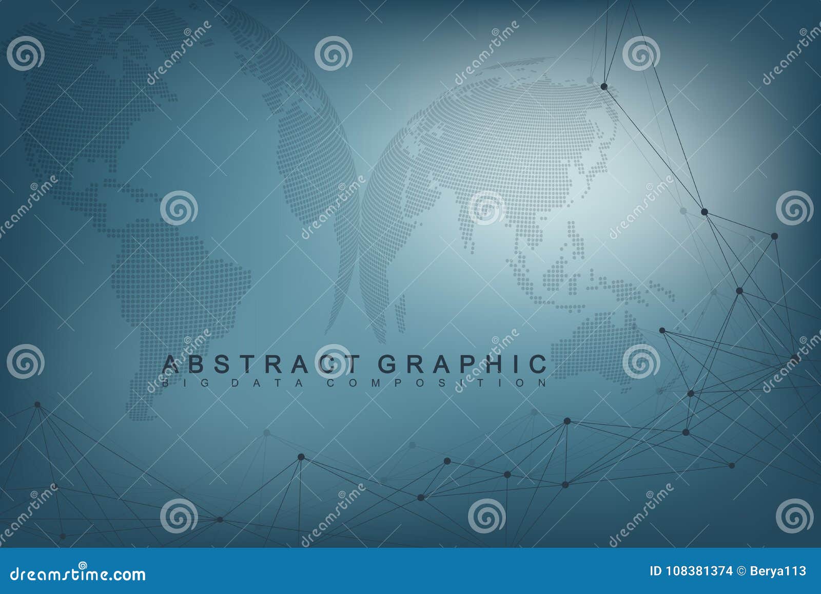 Virtual Graphic Background with World Globes. Global Network. Digital ...
