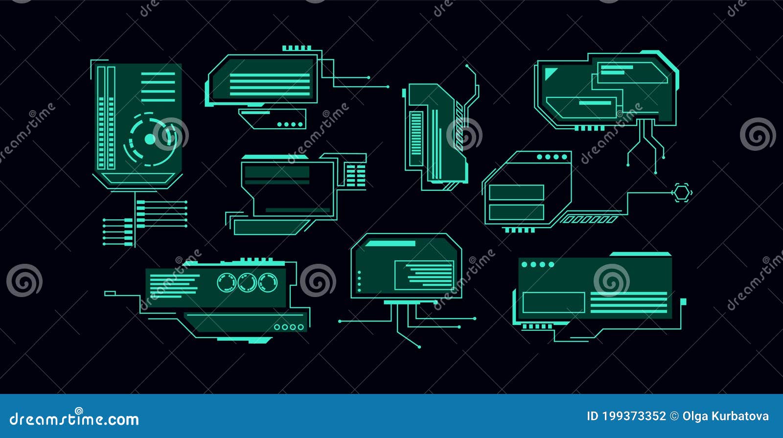 Futuristic Navigation Concept With Glowing Low Polygonal Compass Rose ...