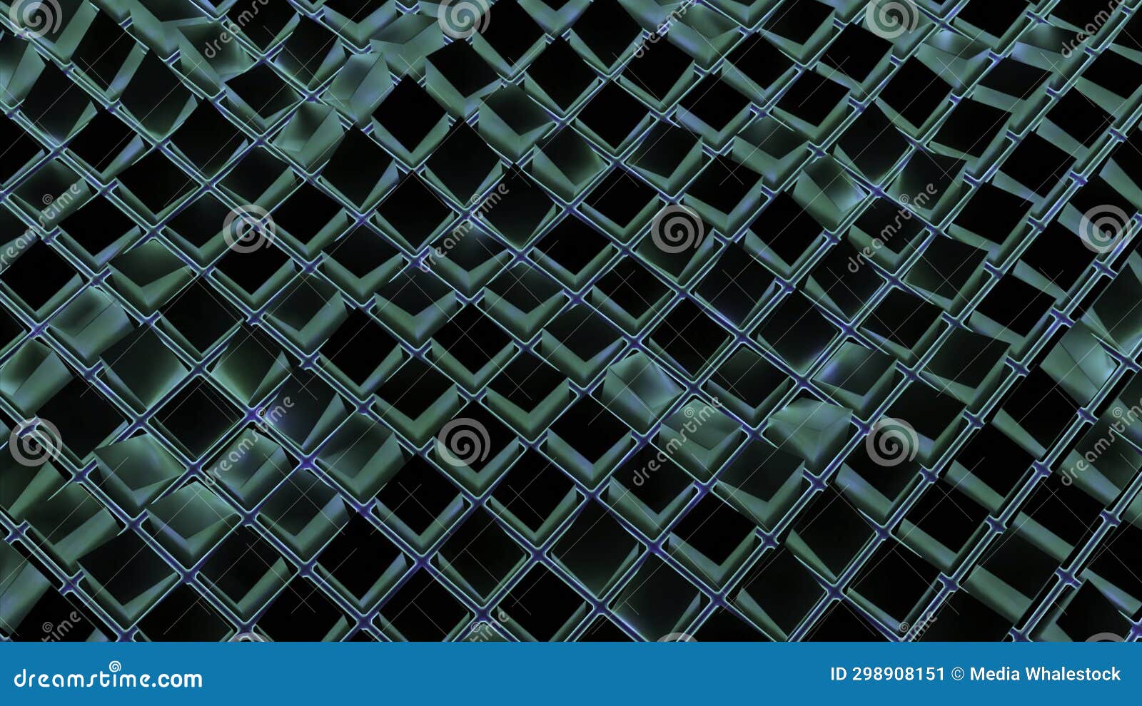 Virtual Grid with Water Wave Effect. Action. Square Grid Moves in Waves ...