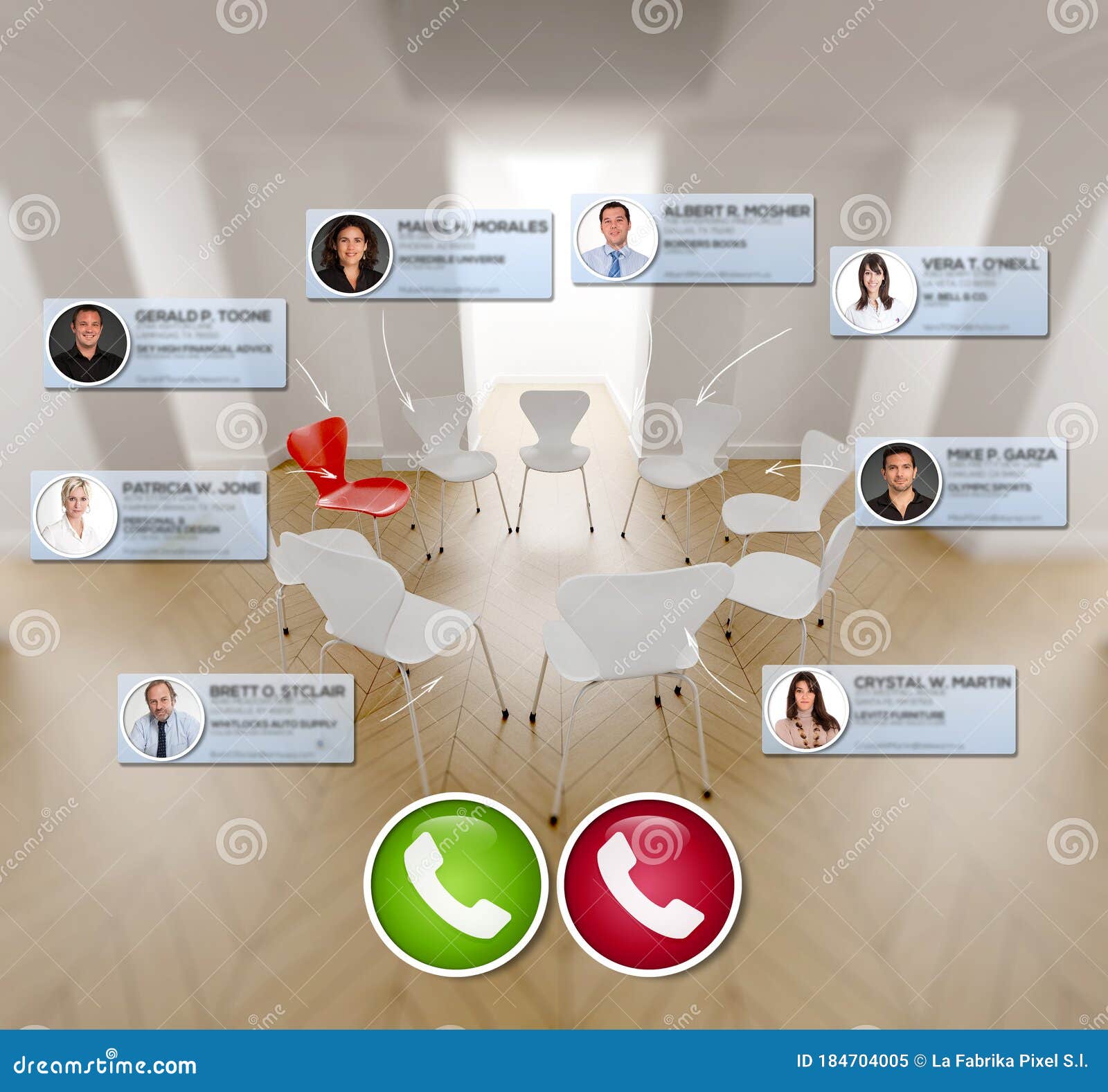 Virtual group discussion stock illustration. Illustration of people ...