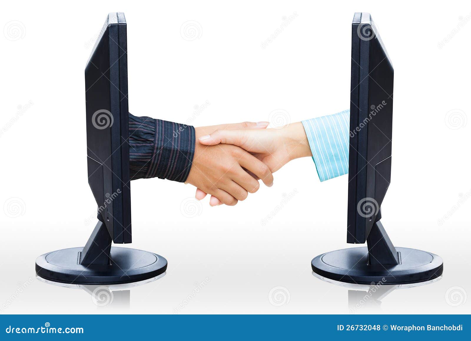 Virtual handshake stock photo. Image of confidence, arms - 26732048