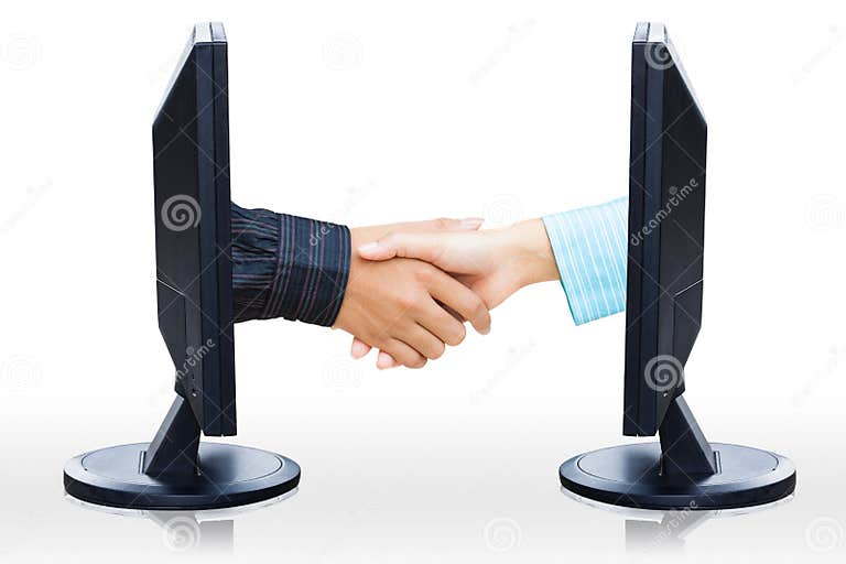 Virtual handshake stock photo. Image of confidence, arms - 26732048