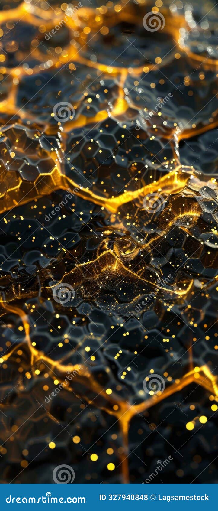 Cybernetic Bee On Honeycomb Background Stock Photography ...