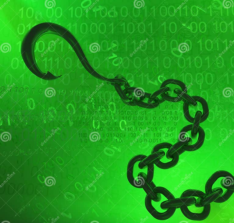 Virtual Hook Chain stock illustration. Illustration of sharp - 123606768