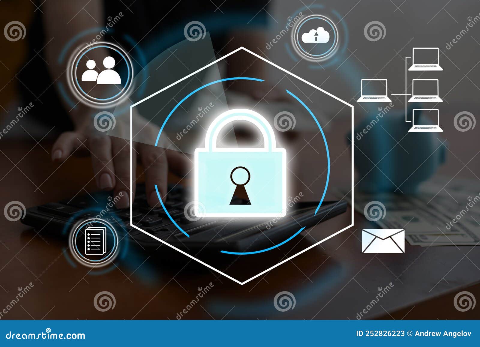Virtual Icon Protection, Lock. Personal Data Protection Stock Image ...