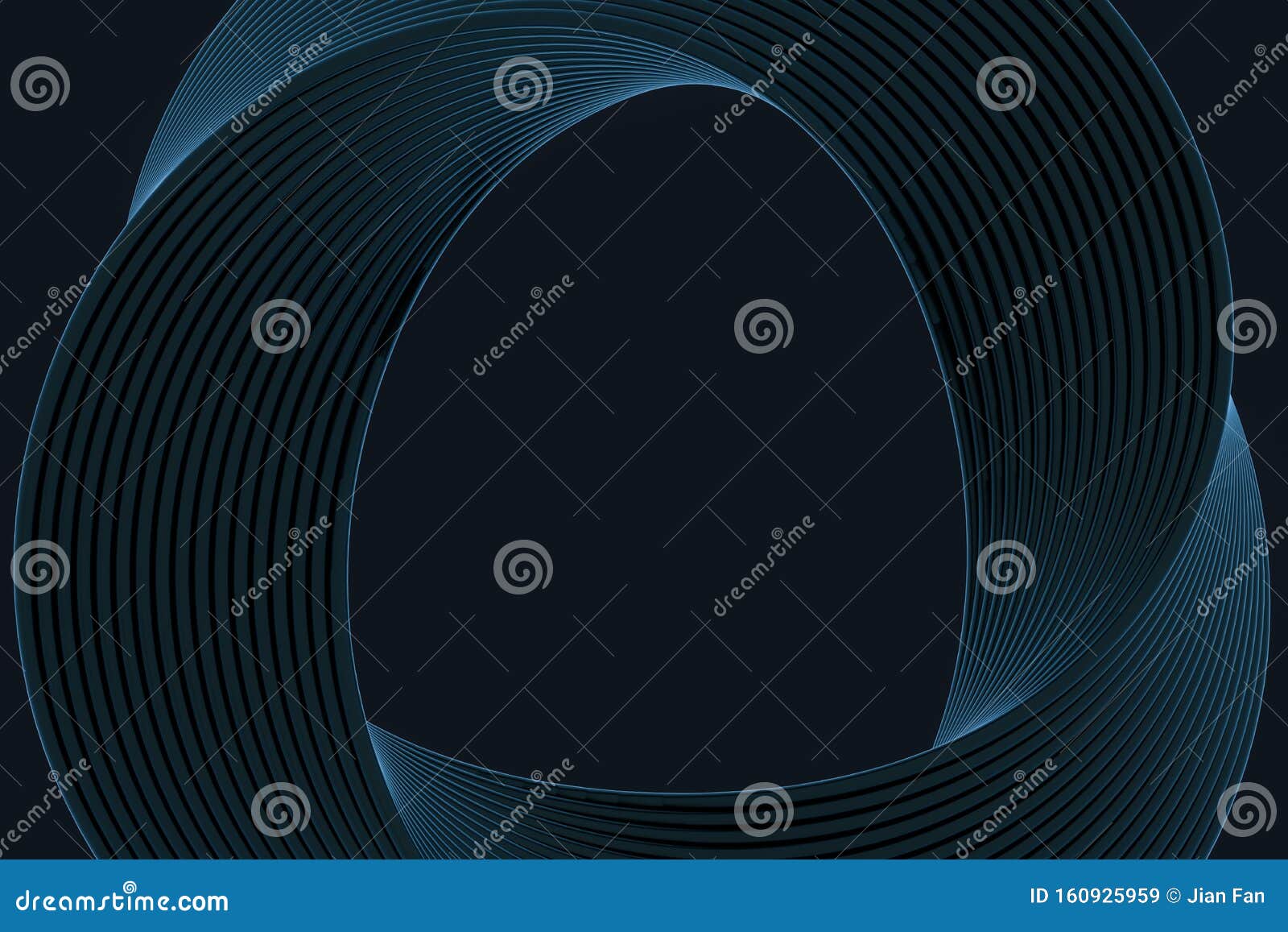 The Virtual Image of Mobius Ring Geometric Figure, 3d Rendering Stock ...