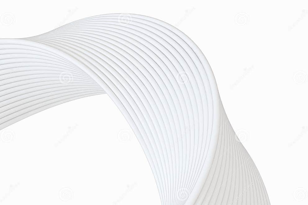 The Virtual Image of Mobius Ring Geometric Figure, 3d Rendering Stock ...
