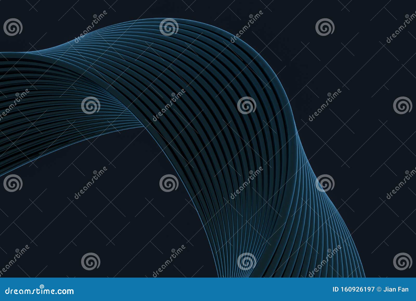 The Virtual Image of Mobius Ring Geometric Figure, 3d Rendering Stock ...