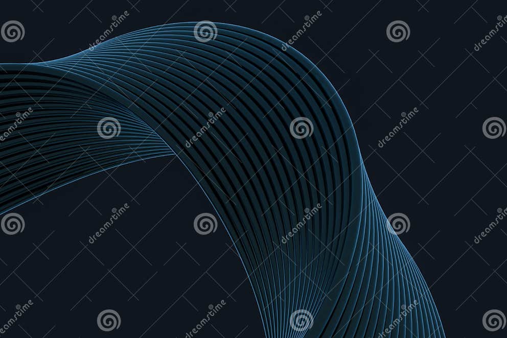 The Virtual Image of Mobius Ring Geometric Figure, 3d Rendering Stock ...