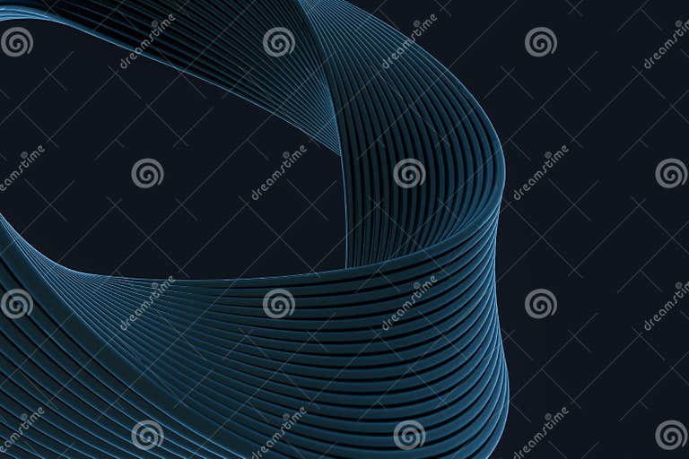 The Virtual Image of Mobius Ring Geometric Figure, 3d Rendering Stock ...