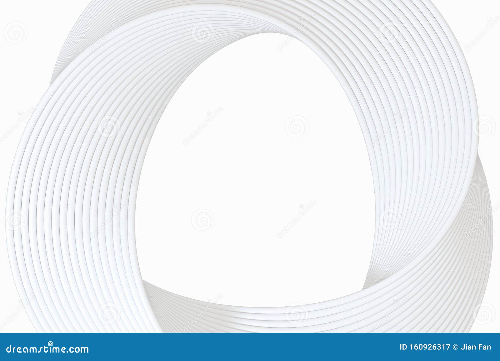 The Virtual Image of Mobius Ring Geometric Figure, 3d Rendering Stock ...